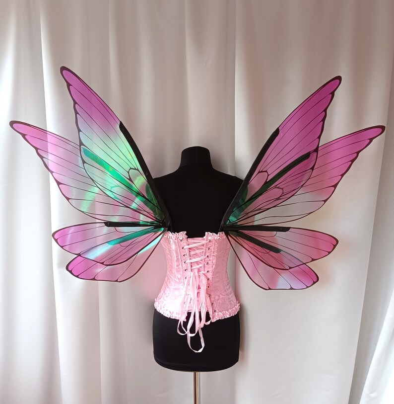 Pink Elf Wings, Iridescent Elf Wings, Wings for Halloween, Wings for ...