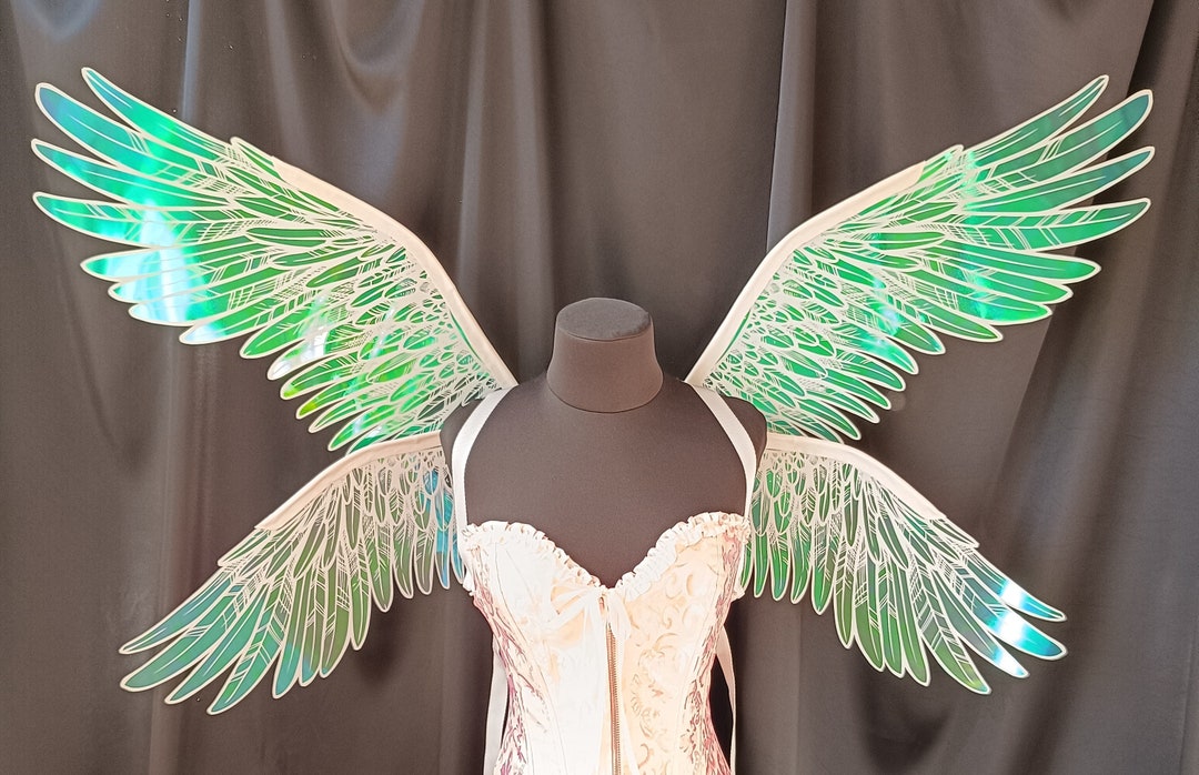 White Iridescent Angels Wings, Christmas Angel Wings, Wings for the ...
