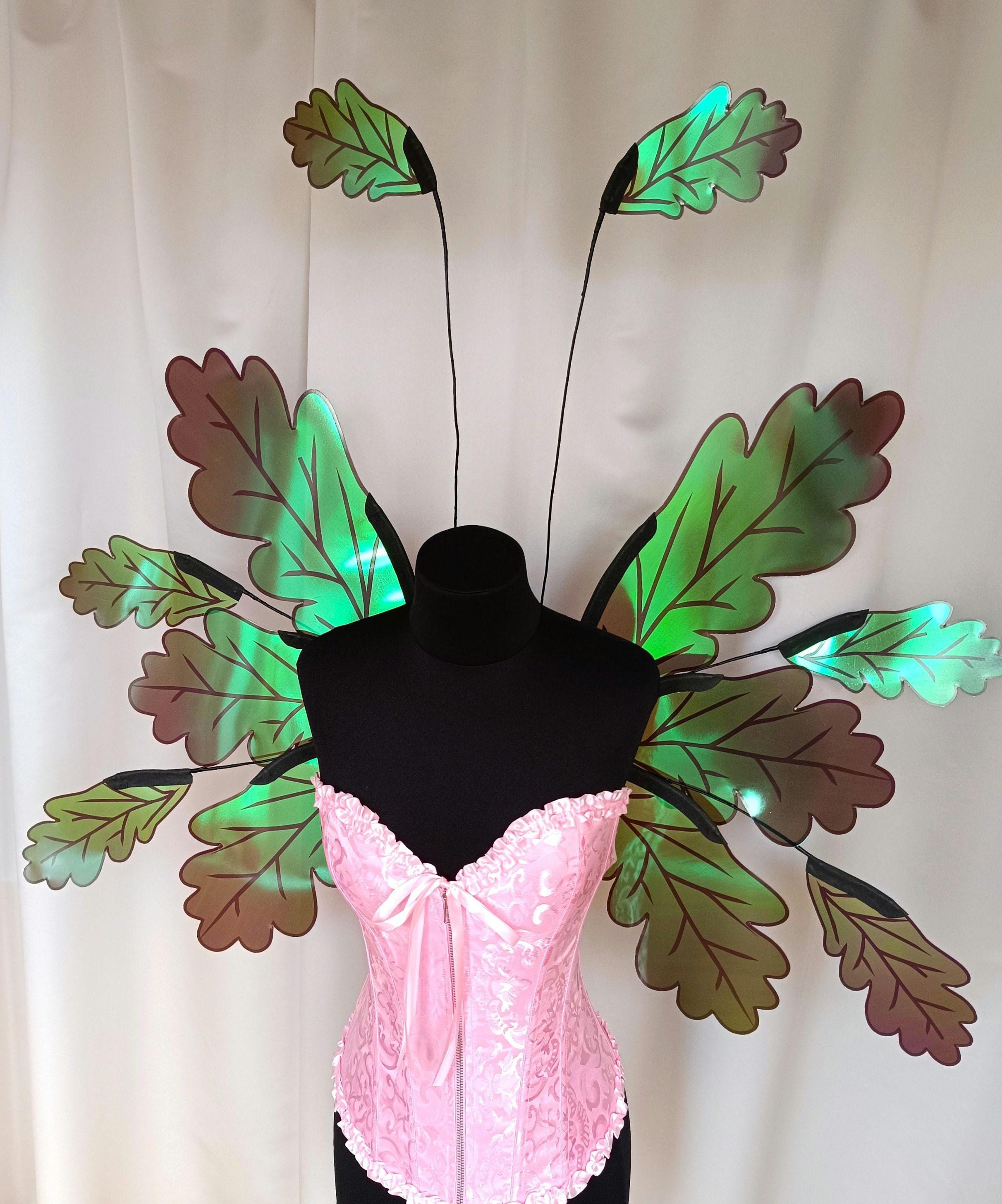 Green Oak Leaf Fairy Wings: Renaissance Elf Costume - Etsy