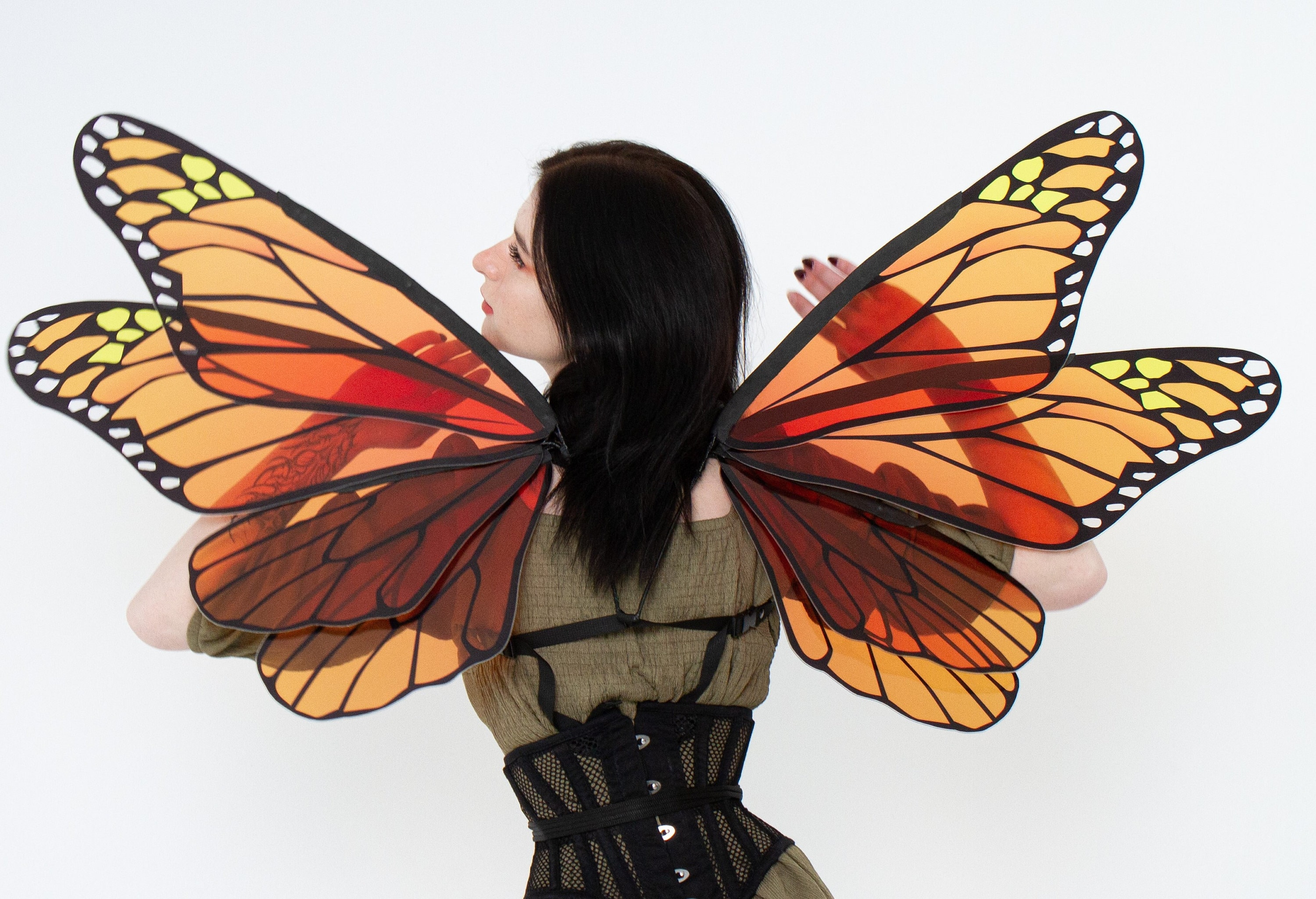 Orange Butterfly Wings, Fairy Wings, Monarch Butterfly Wings, Wings for ...