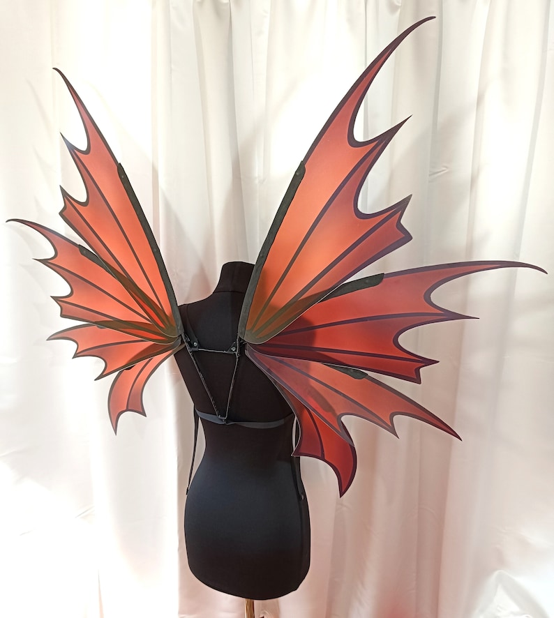 Red Gothic Wings for Renaissance Festival, Dracula Wings for Halloween ...
