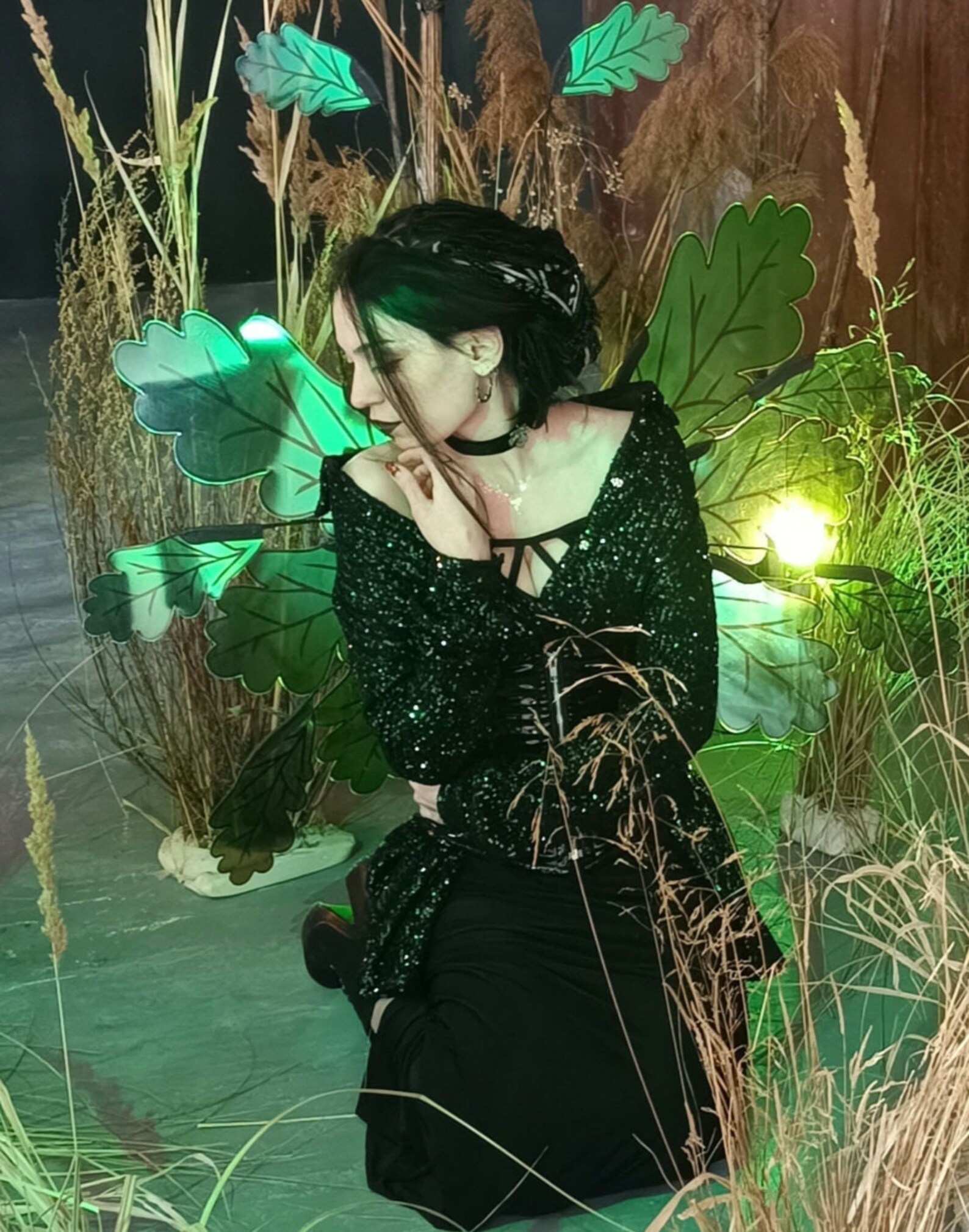 Green Oak Leaf Fairy Wings: Renaissance Elf Costume - Etsy