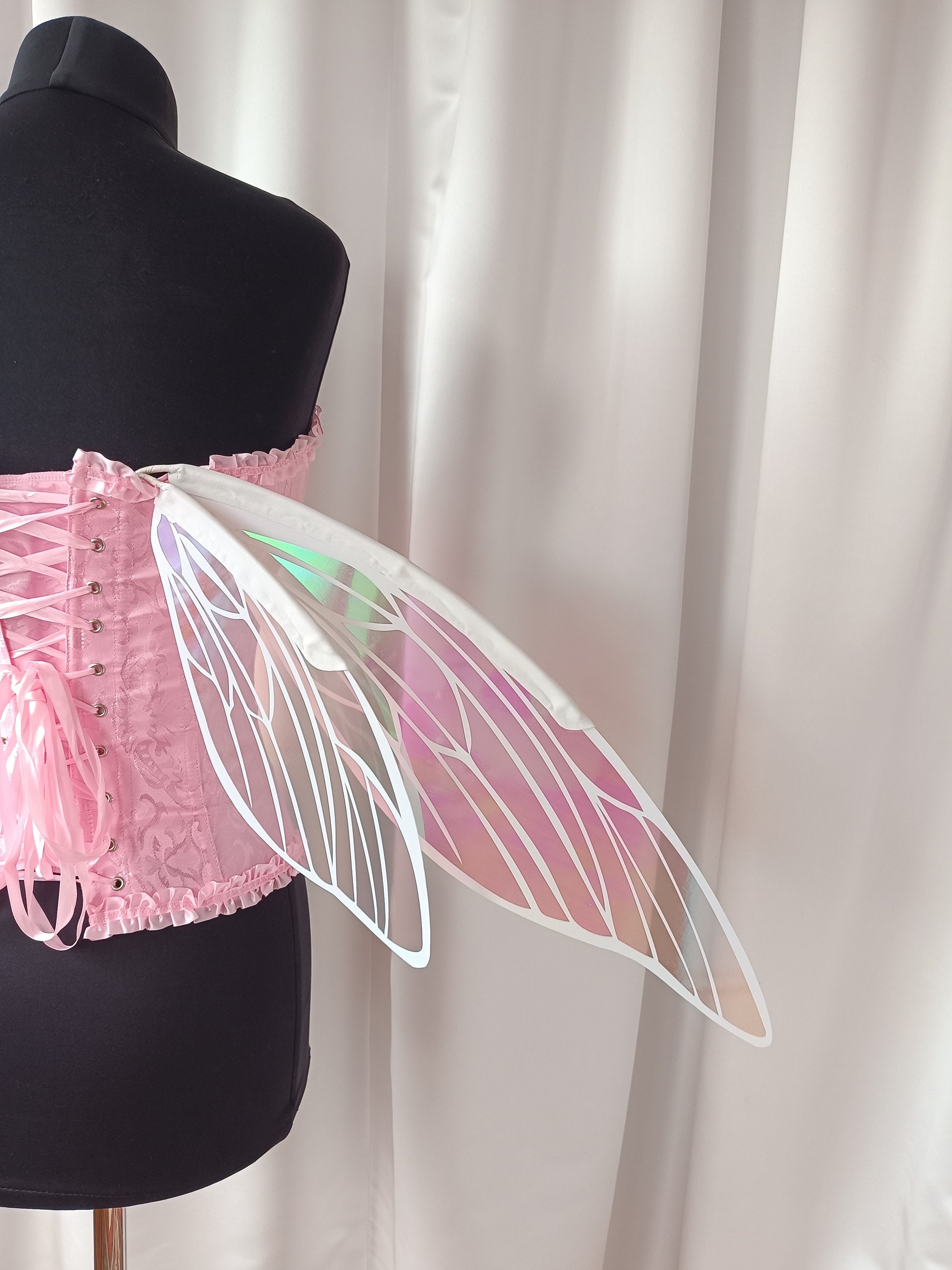 Transparent Elf Wings for Cosplay , Rainbow Transparent Wings for ...