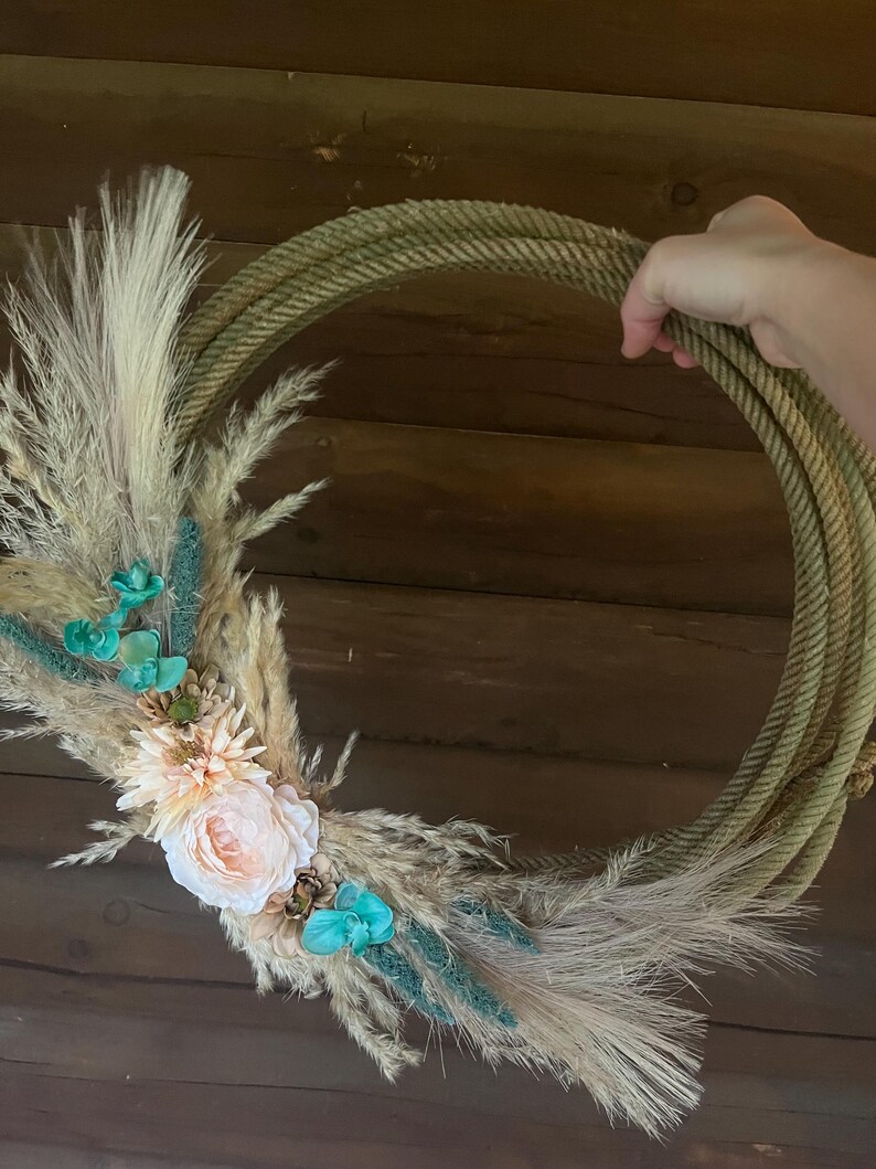 Rope Wreath, Lariat Wreath, Lasso Wreath, Western, Dried Floral - Etsy