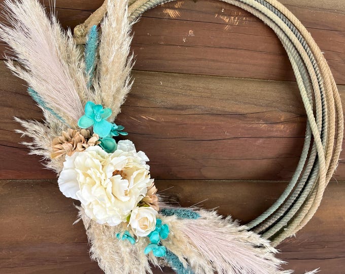 Rope Wreath, Lariat Wreath, Lasso Wreath, Western, Dried Floral - Etsy