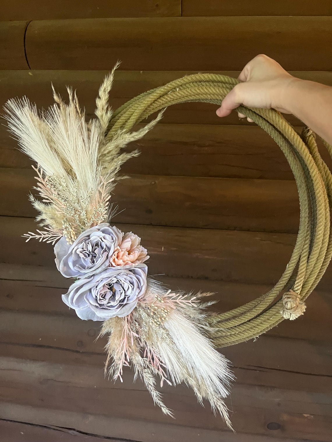Rope Wreath, Lariat Wreath, Lasso Wreath, Western, Dried Floral - Etsy
