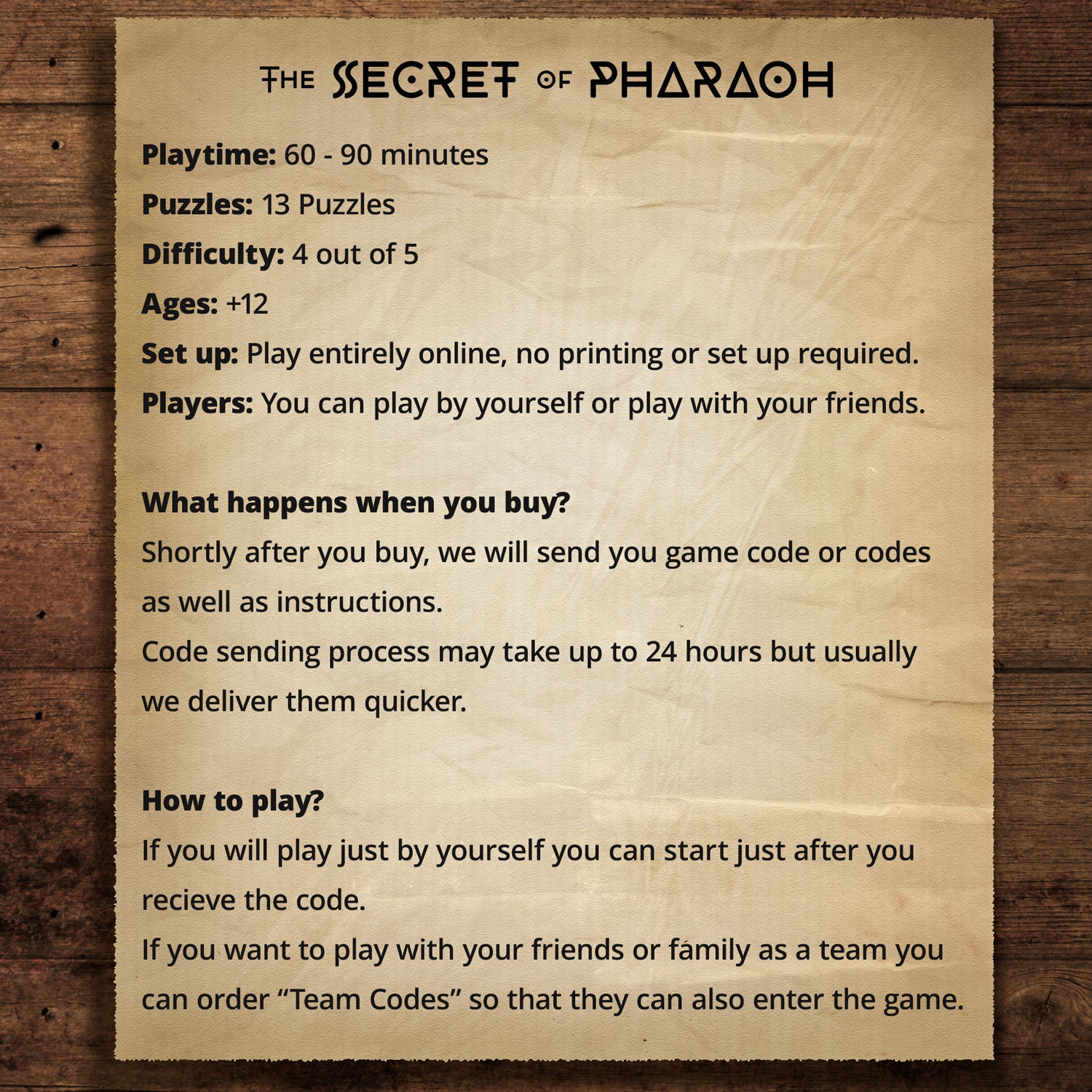 The Secret of Pharaoh | Games Night | Zoom Games | Online Escape Room ...