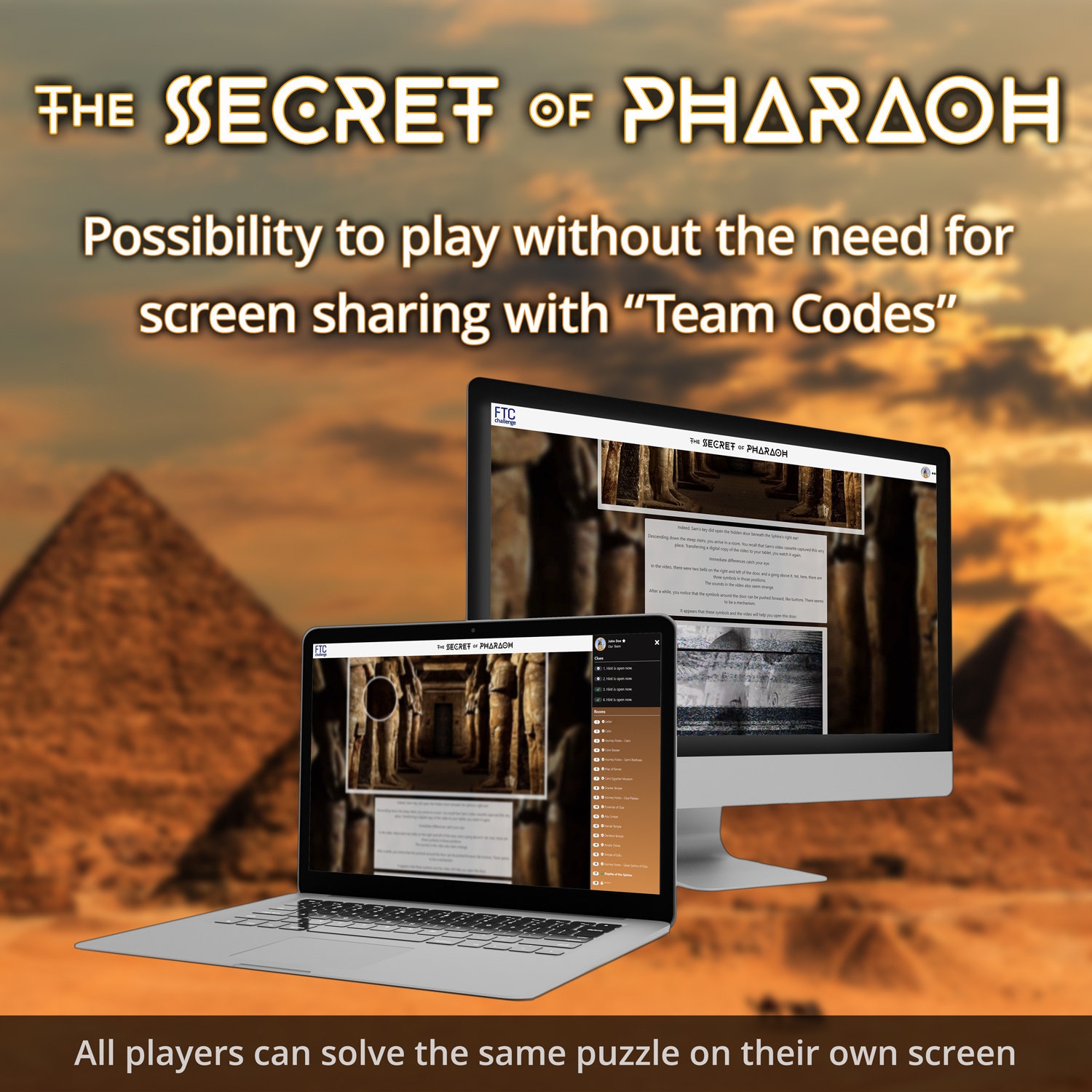 The Secret of Pharaoh | Games Night | Zoom Games | Online Escape Room ...