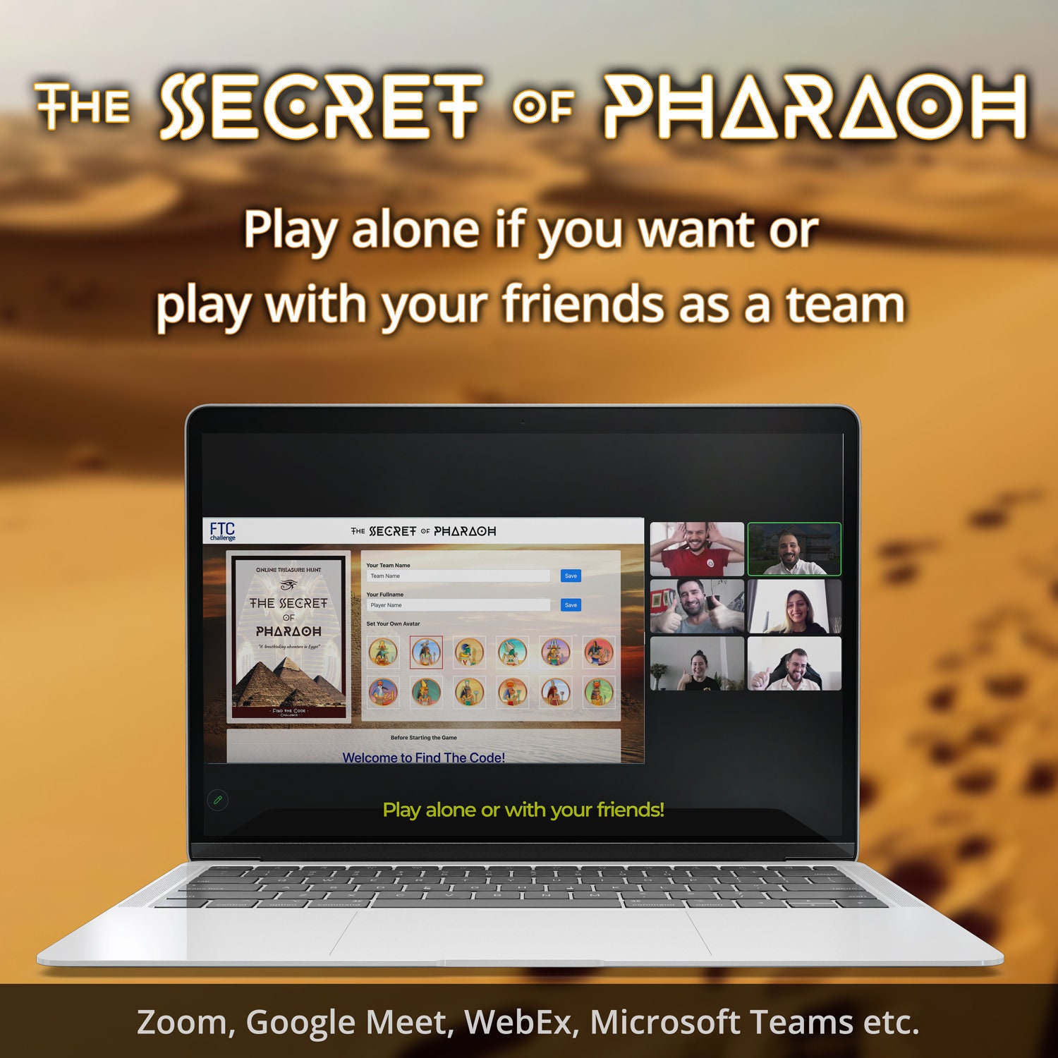The Secret of Pharaoh | Games Night | Zoom Games | Online Escape Room ...