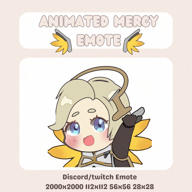 Mercy Overwatch Animated Twitch Discord Emote mercy Wave - Etsy