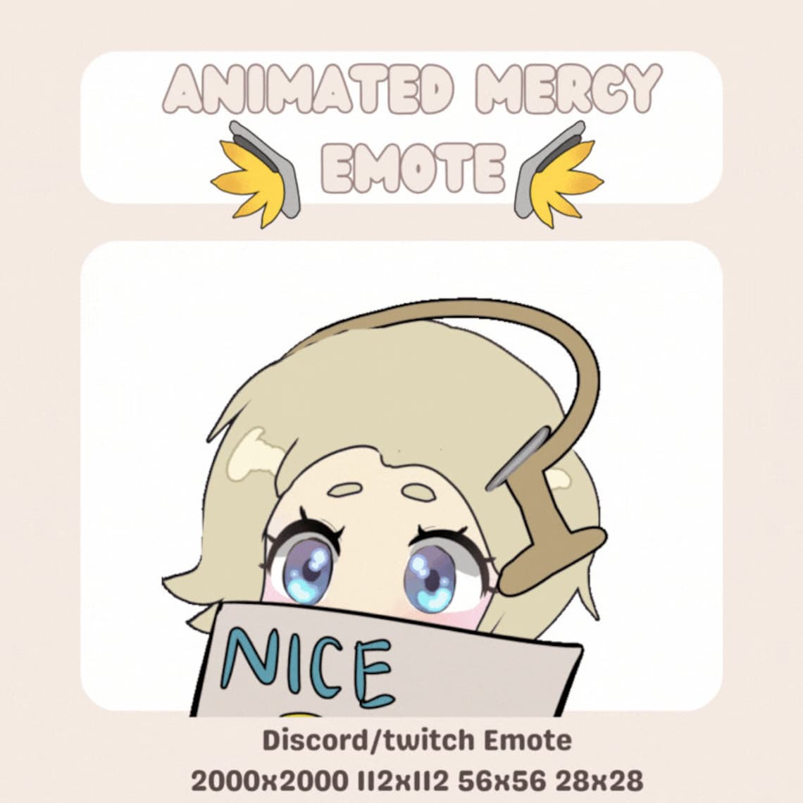 Mercy Overwatch Animated Twitch Discord Emote Pack nice Rez - Etsy ...