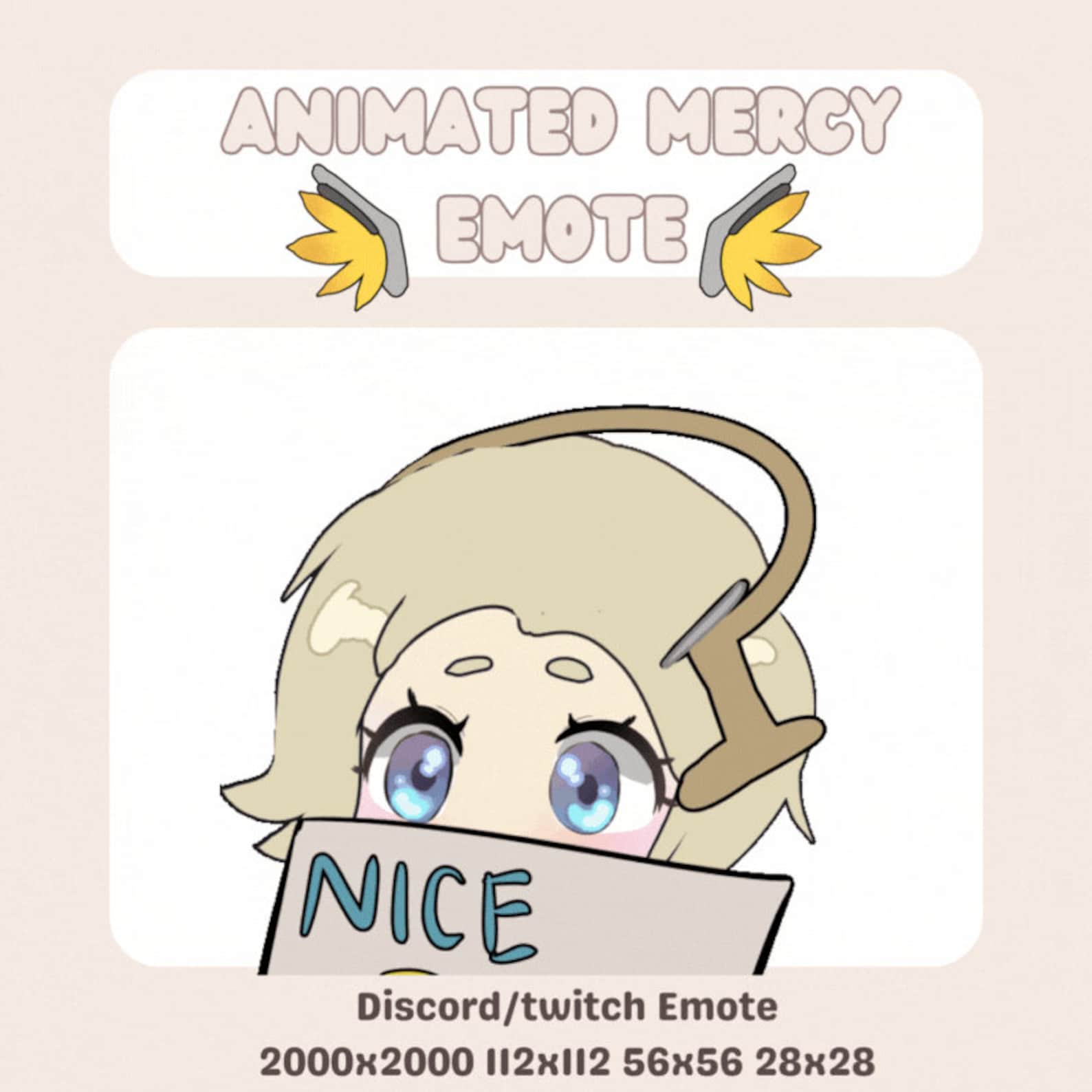 Mercy Overwatch Animated Twitch Discord Emote Pack nice Rez - Etsy ...