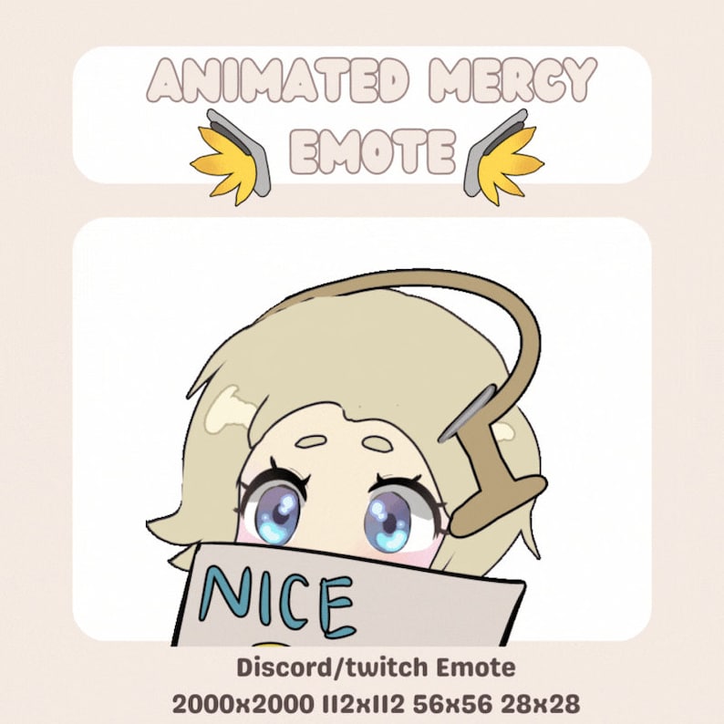 Mercy Overwatch Animated Twitch Discord Emote Pack (nice Rez) - Etsy