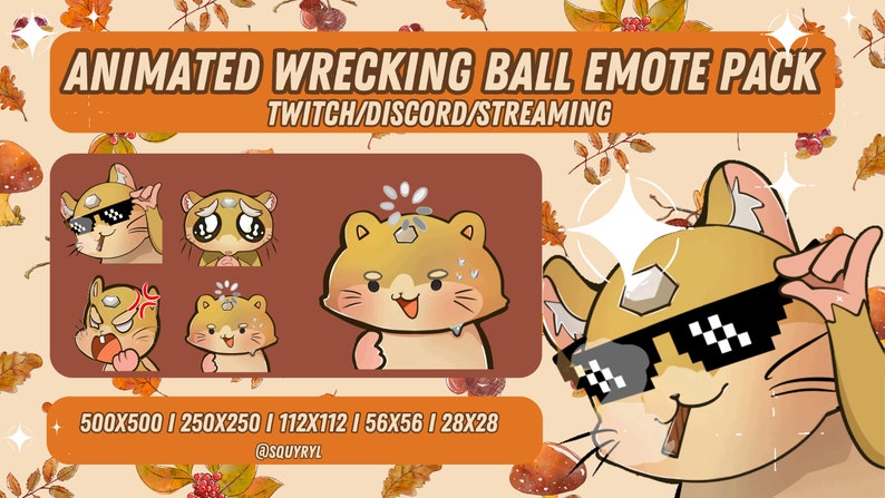 Animated Overwatch Wrecking Ball Hammond Emote Pack I Discord I Twitch ...