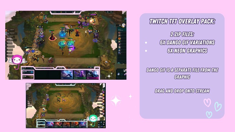 Animated Teamfight Tactics Dango Streaming Overlay (tft) Twitch Overlay ...