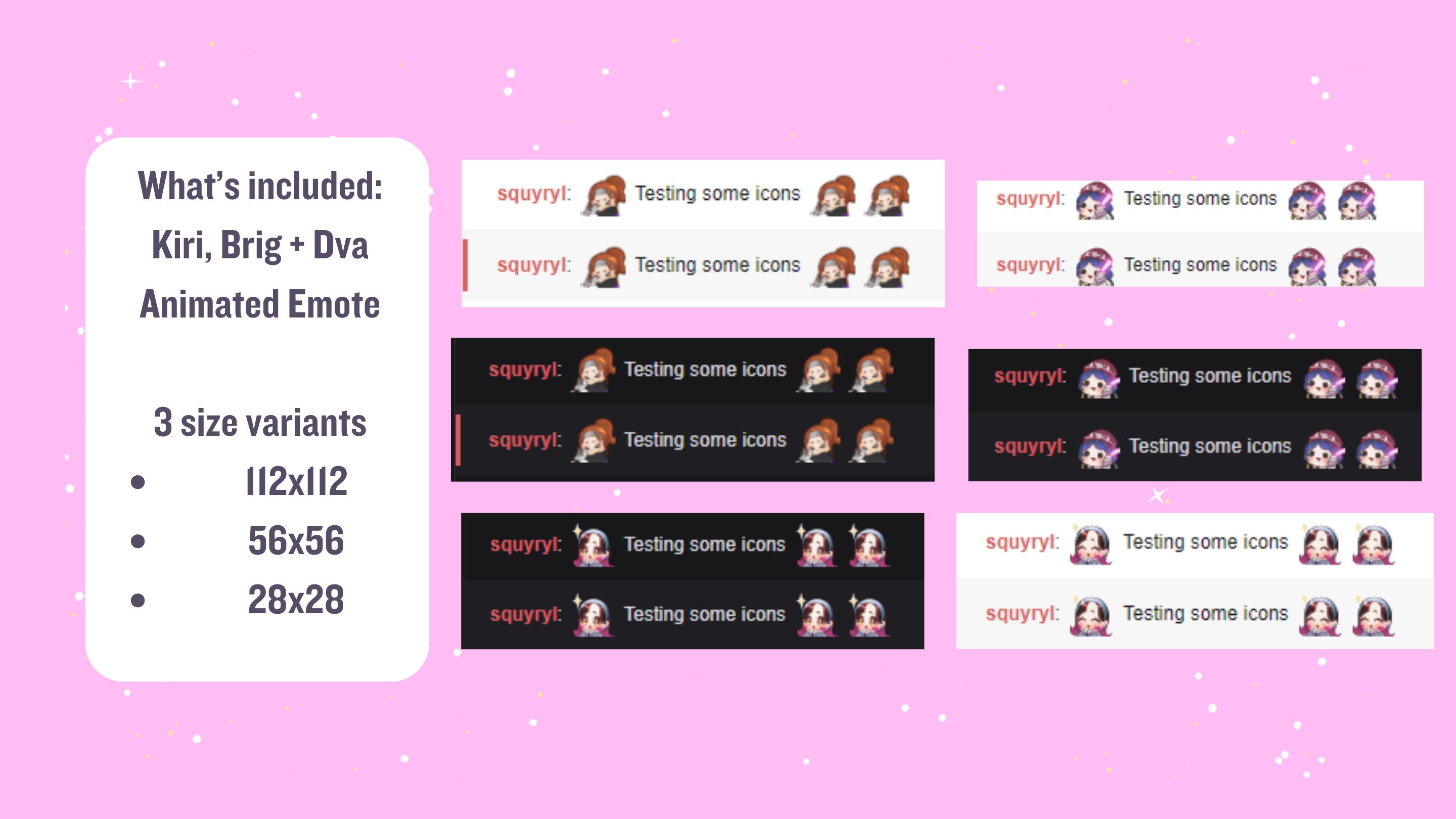 Overwatch Animated Emote Pack (dva + Brig + Kiriko) Twitch I Streaming ...