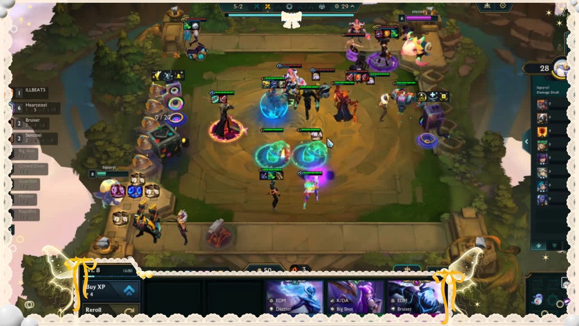 TFT Teamfight Tactics Coquette Style Overlay Pack HUD I Twitch I Youtube I Streaming I Pink I ...