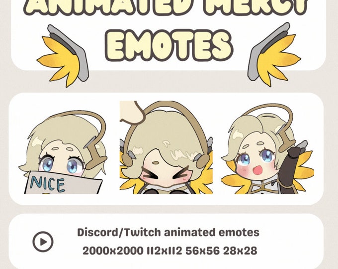 Mercy Overwatch Animated Twitch Discord Emote Pack (nice Rez) - Etsy ...