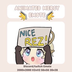 Mercy Overwatch Animated Twitch Discord Emote Pack nice Rez - Etsy ...