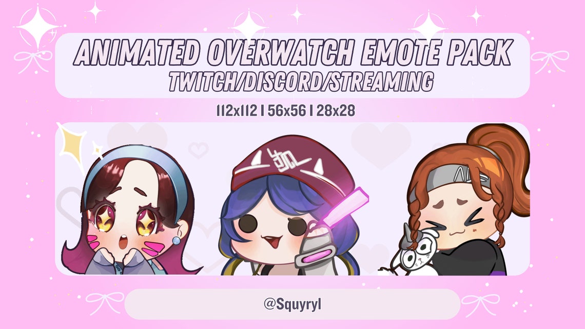 Overwatch Animated Emote Pack dva Brig Kiriko Twitch I Streaming I ...