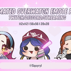 Overwatch Animated Emote Pack (dva + Brig + Kiriko) Twitch I Streaming ...
