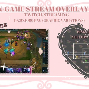 TFT Teamfight Tactics Coquette Style Overlay Pack HUD I Twitch I Youtube I Streaming I Pink I ...