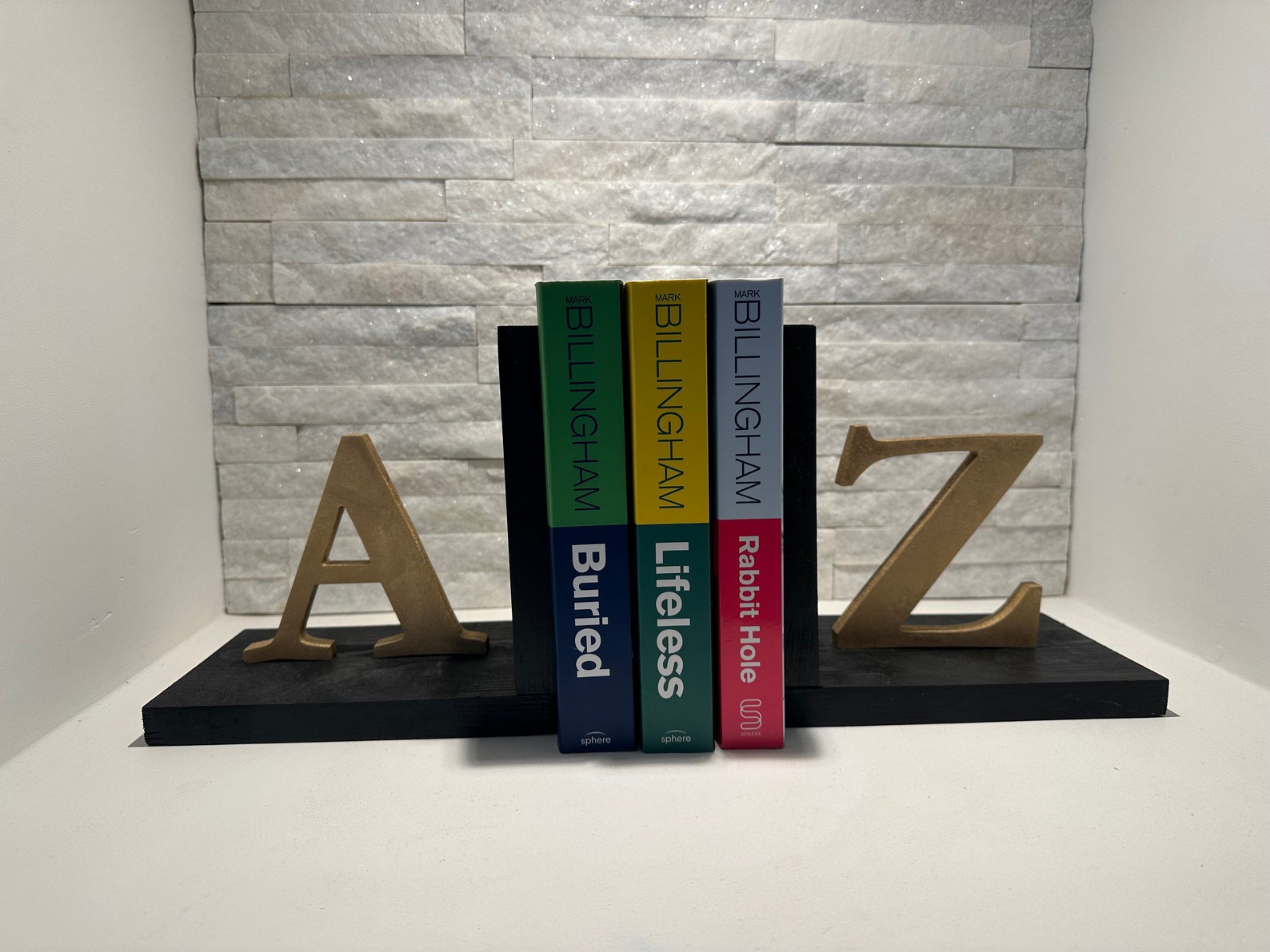 Personalised Book Ends First and Last Initial Book End Book Worm ...