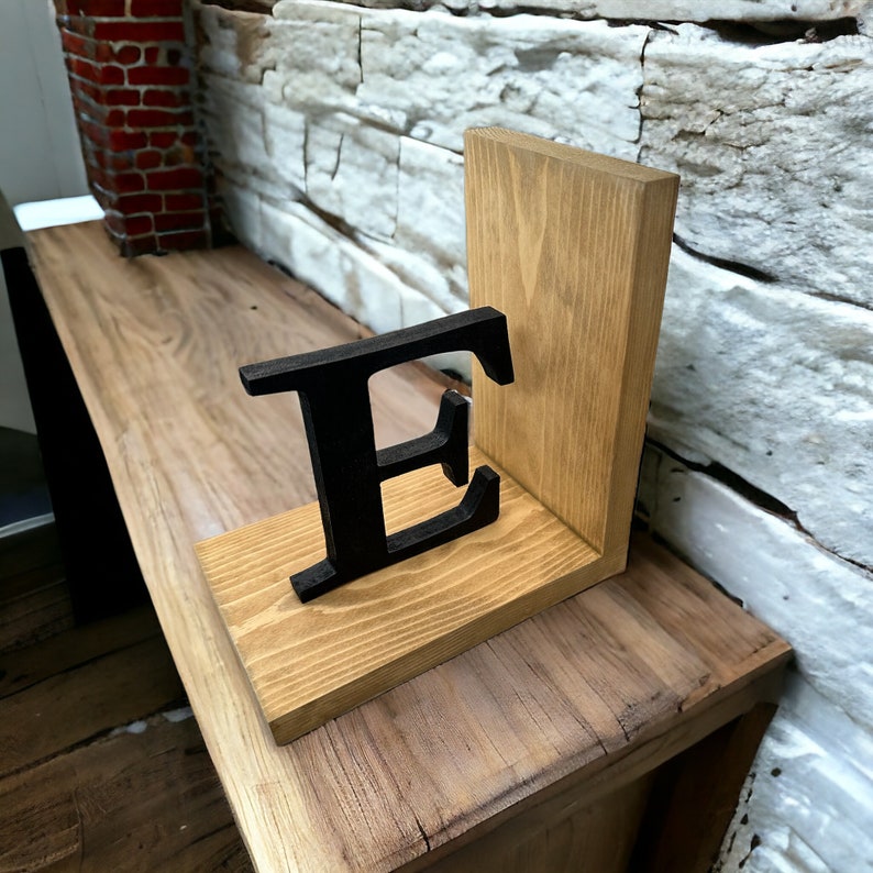 Personalised Book Ends First and Last Initial Book End Book Worm ...