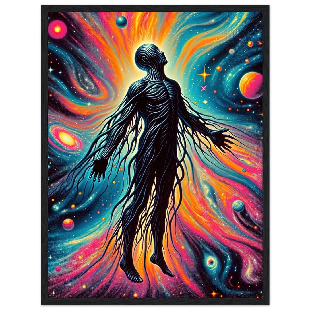 A Symphony of Cosmic Threads Premium Matte Paper Wooden Framed Art ...