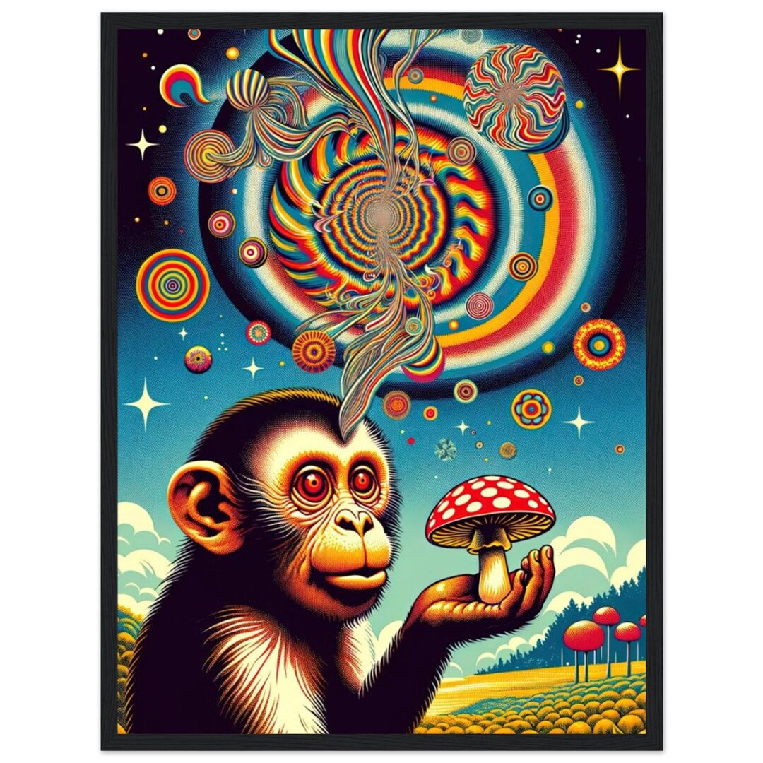 The Stoned Ape inspired by Terrance Mckenna Premium Matte Paper Wooden ...