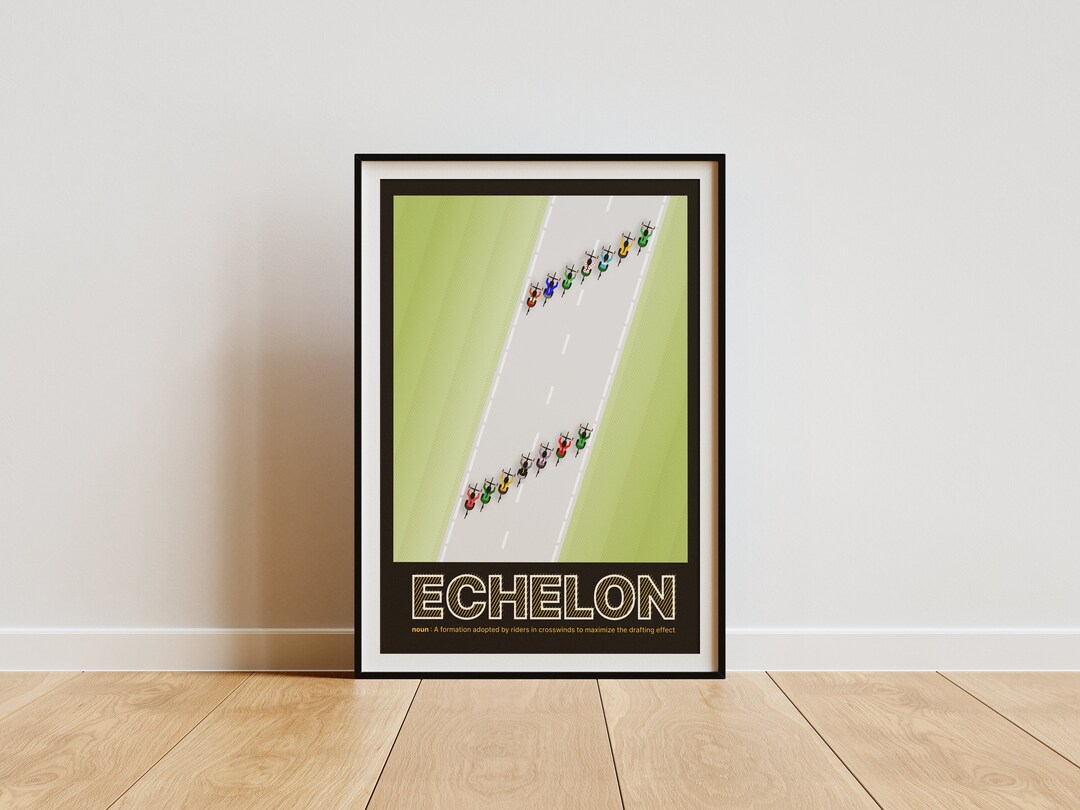 Cycling Echelon Poster Cycle Terminology Bike Print Graphics Gifts for ...