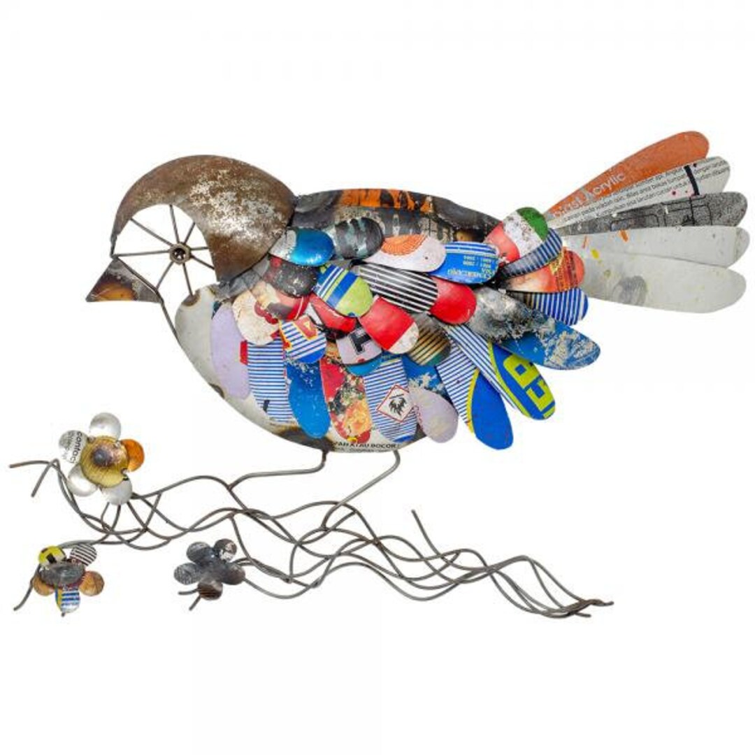 Recycled Metal Bird Wall Decor - Etsy