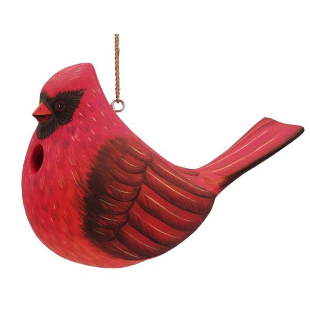 Fat Cardinal Birdhouse - Etsy
