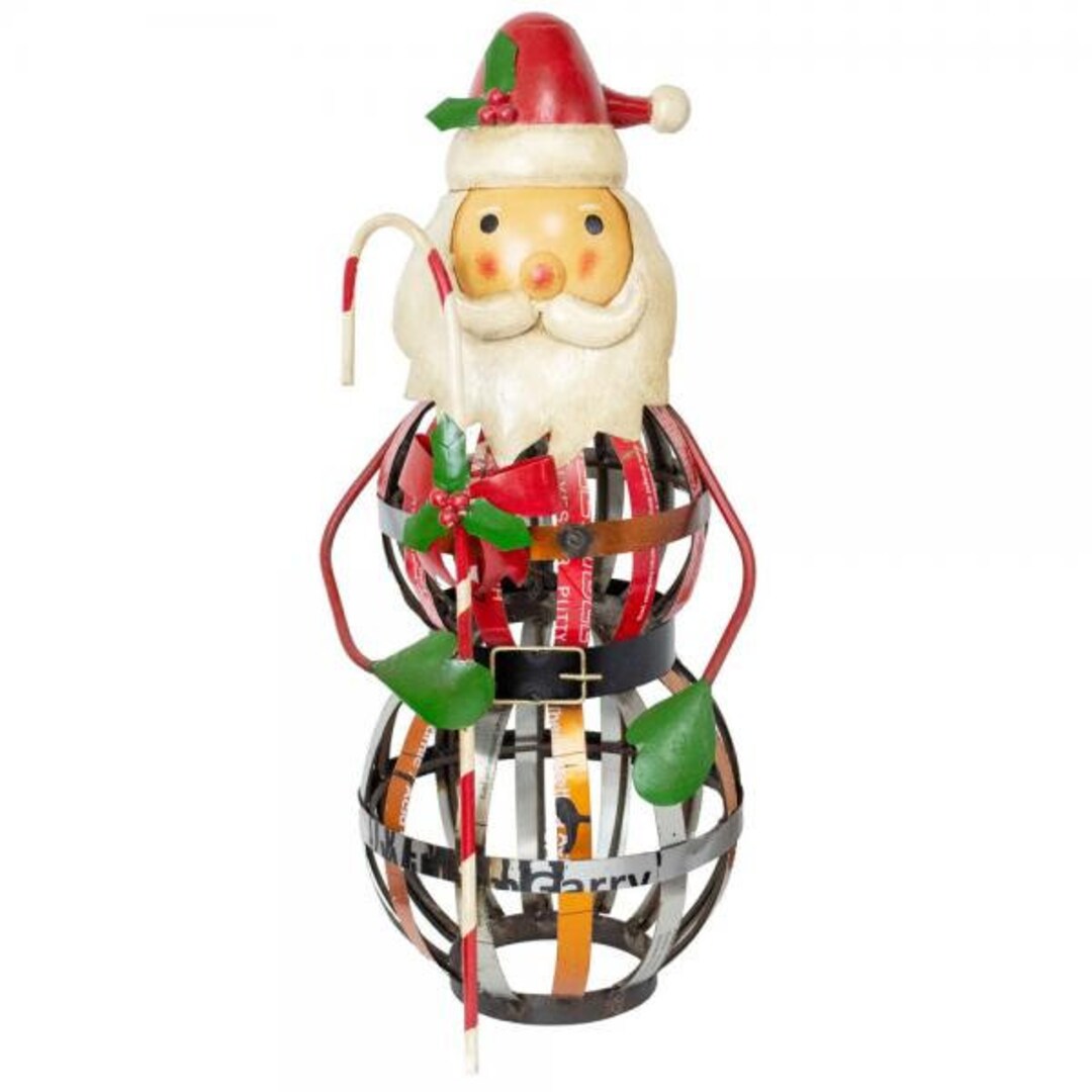 Santa Recycled Metal Door Greeter - Etsy