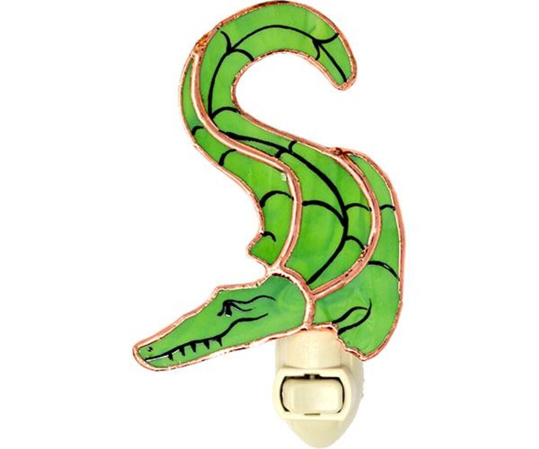 Stained Glass Alligator Nightlight - Etsy