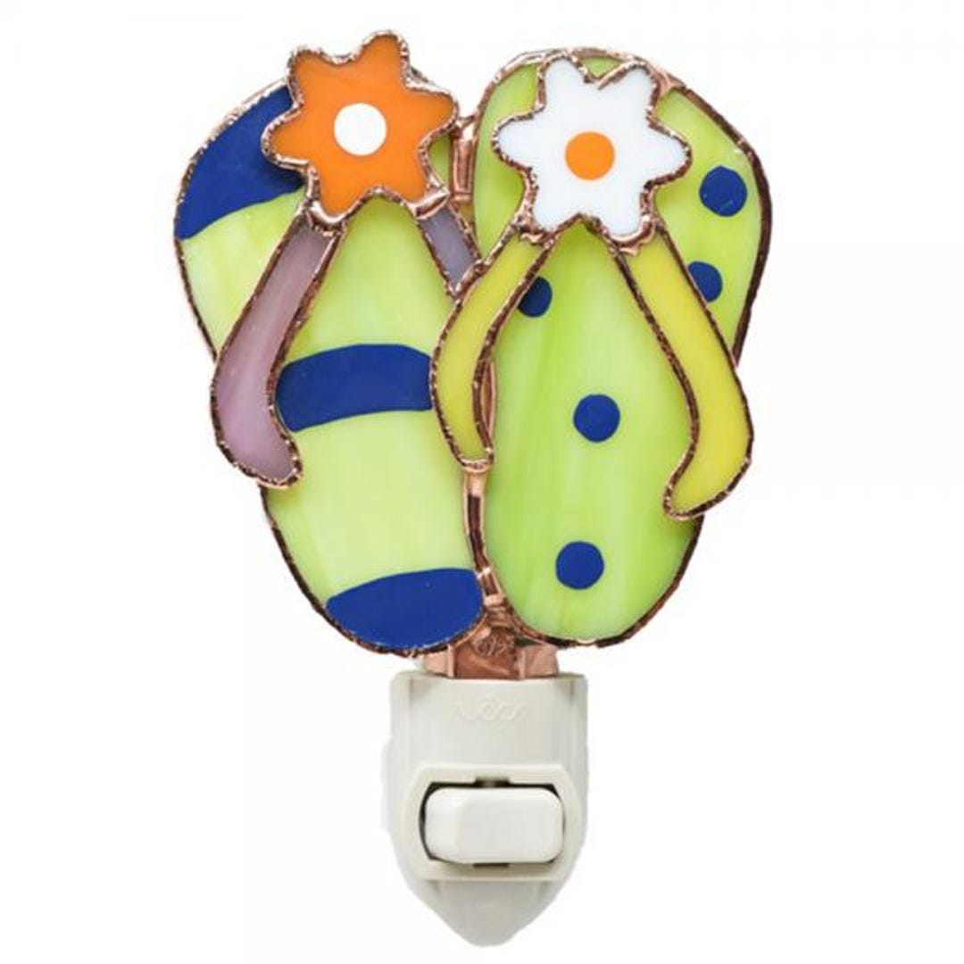 Stained Glass Flip Flop Nightlight - Etsy