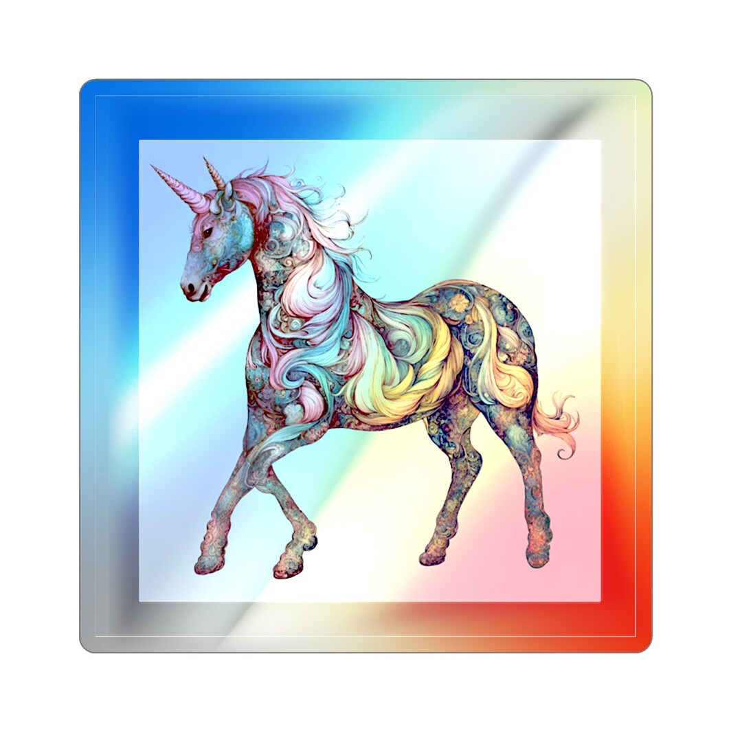 Handmade Prerium Printable Vinyl Holographic Die-cut Sticker With Unic ...