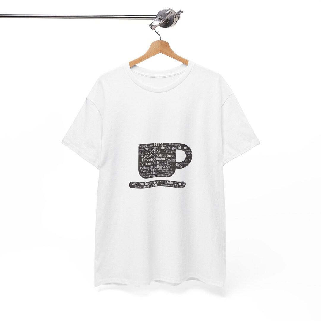 Coffee Shape With Software Engineering Terms Design Unisex Heavy Cotton ...