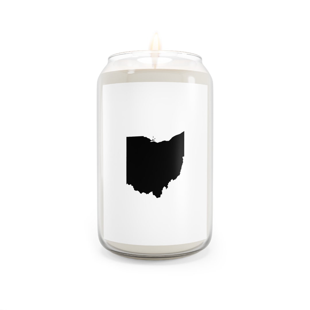 White / Black Ohio State Scented Candle, 13.75oz - Etsy