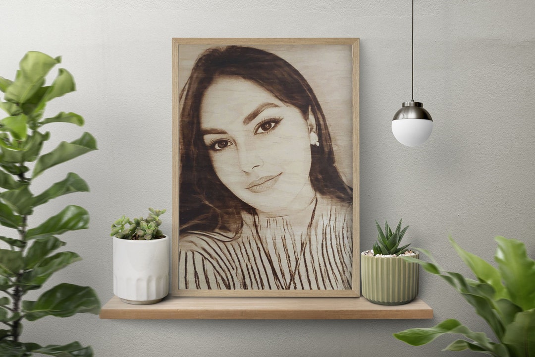 Custom Portrait From Photo, Wood Burning Portrait, Personalized ...