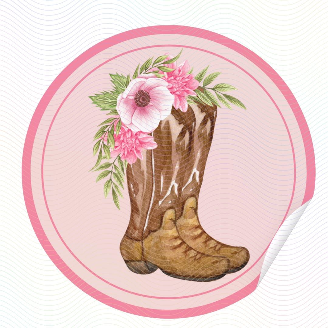 Cowgirl Birthday Party Favors, DIY, Printable Stickers, Country Themed ...