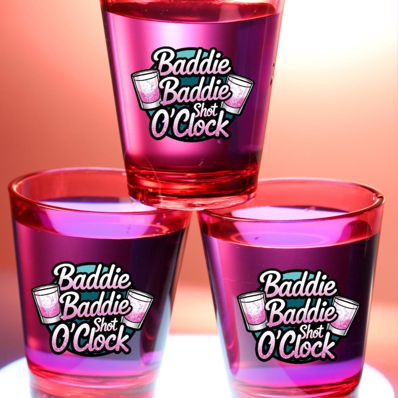 Baddie Baddie Shot O Clock, PNG Design, Digital Design, Sublimation ...