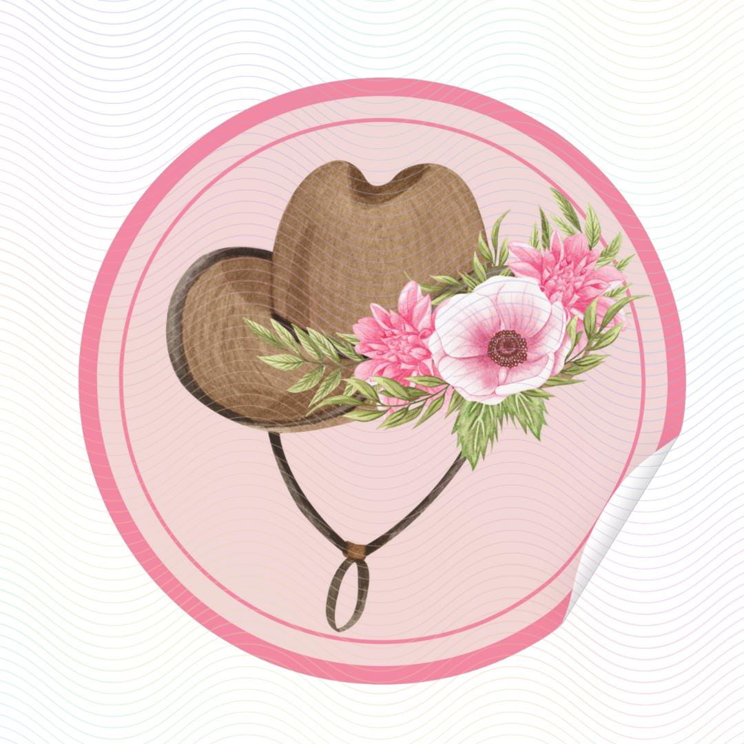 Cowgirl Birthday Party Favors, DIY, Printable Stickers, Country Themed ...