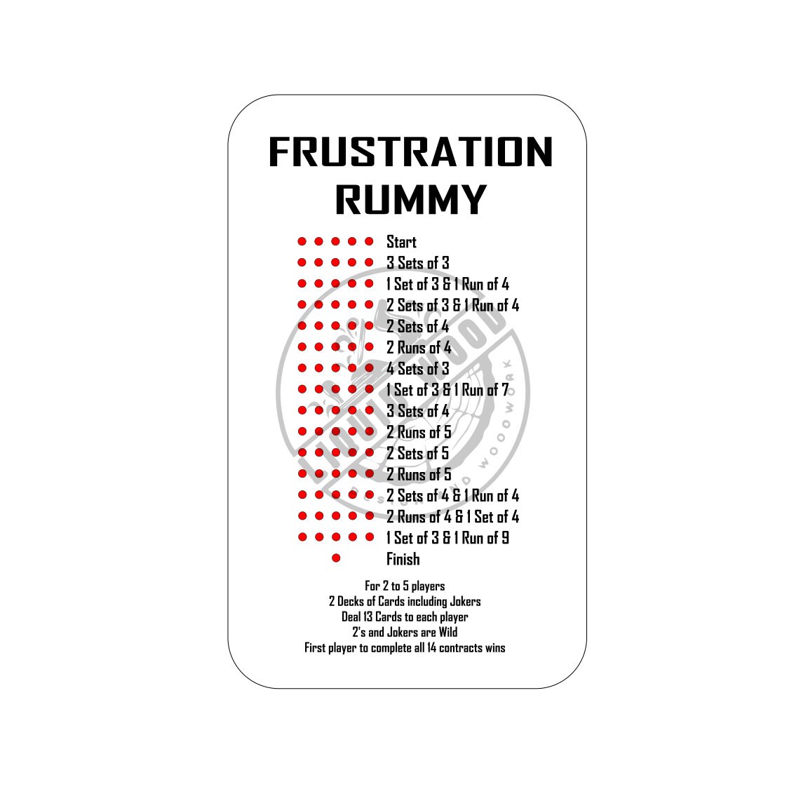 Frustration Rummy Game, .svg .pdf .png .dxf CNC Laser File - Etsy