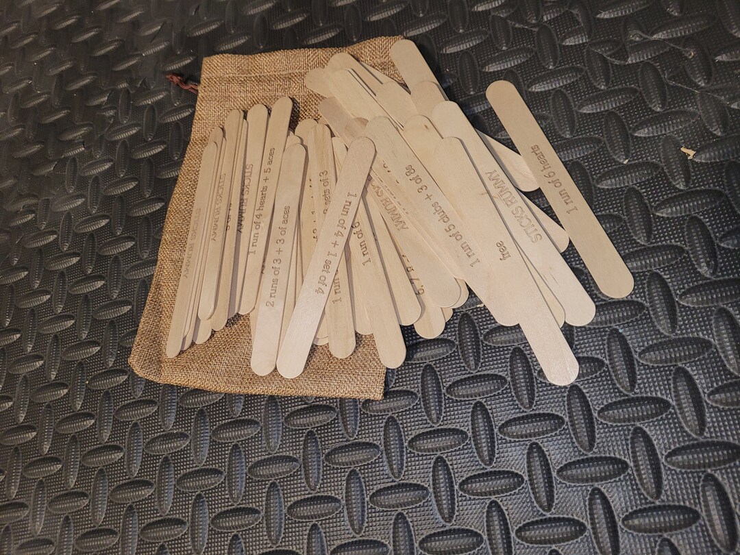 Sticks Rummy Card Game. Laser Etched - Etsy