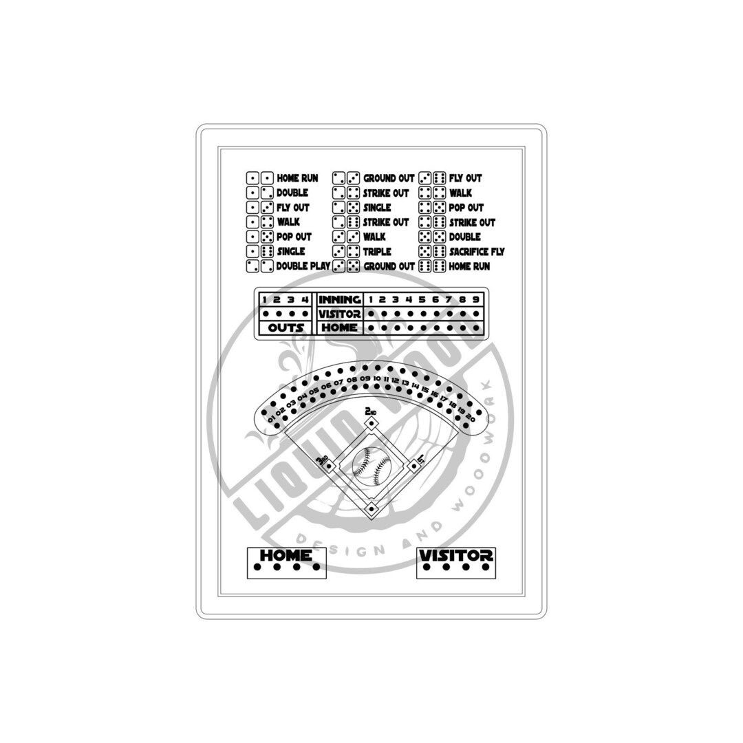 Baseball Game, .svg .pdf .png .dxf CNC Laser File - Etsy Baseball Game, .svg .pdf .png .dxf CNC Laser File - Etsy