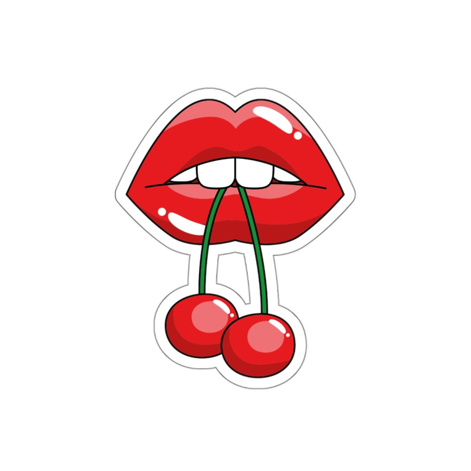 Kiss My Cherry Sticker for Baddies Vinyl Juicy Vinyl Sticker Baddie ...