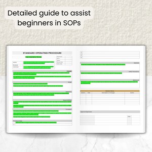 Standard Operating Procedure Form/template | Word and Google Docs, Fully Editable | Human ...