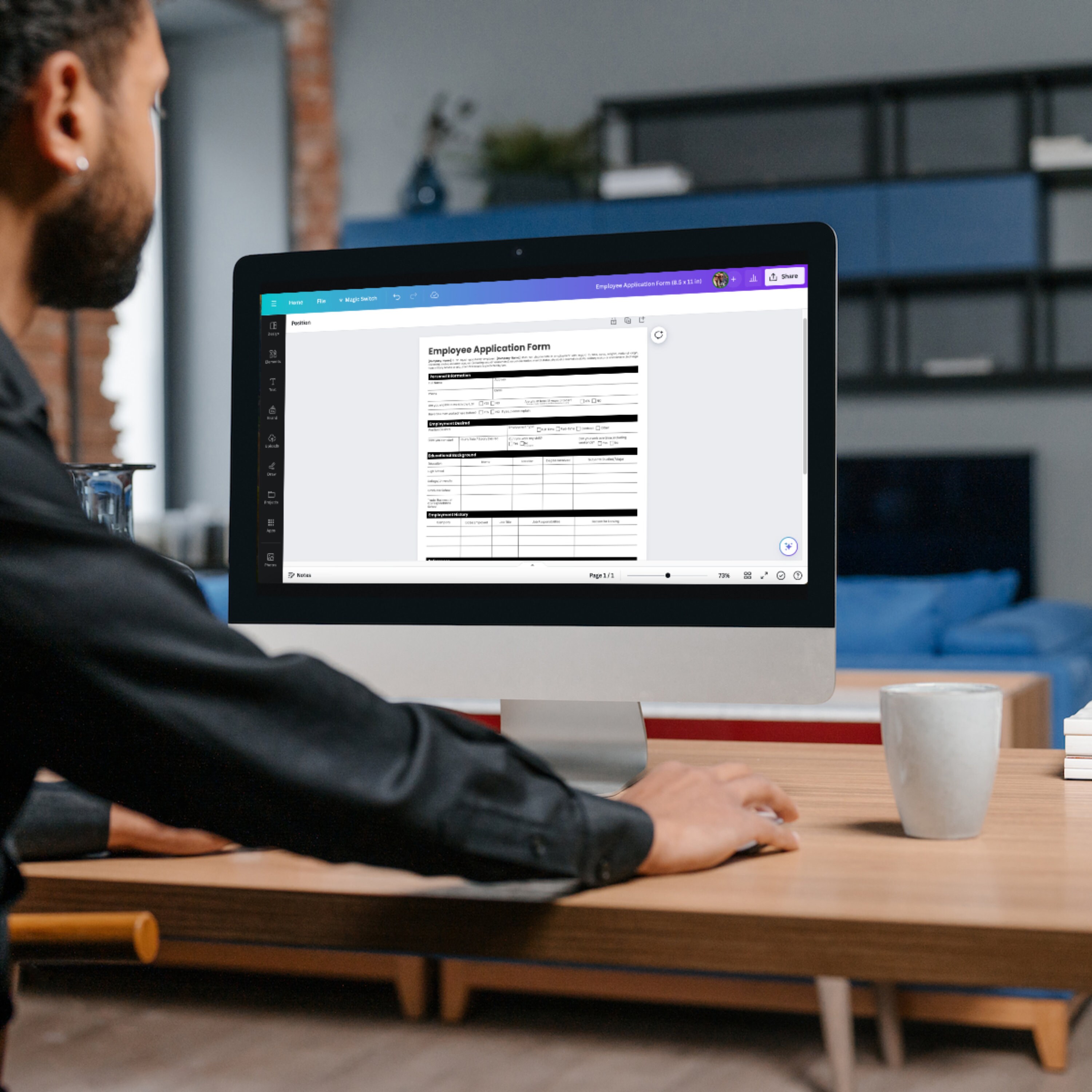 Employment Job Application | Editable in Canva | PDF | Application for ...