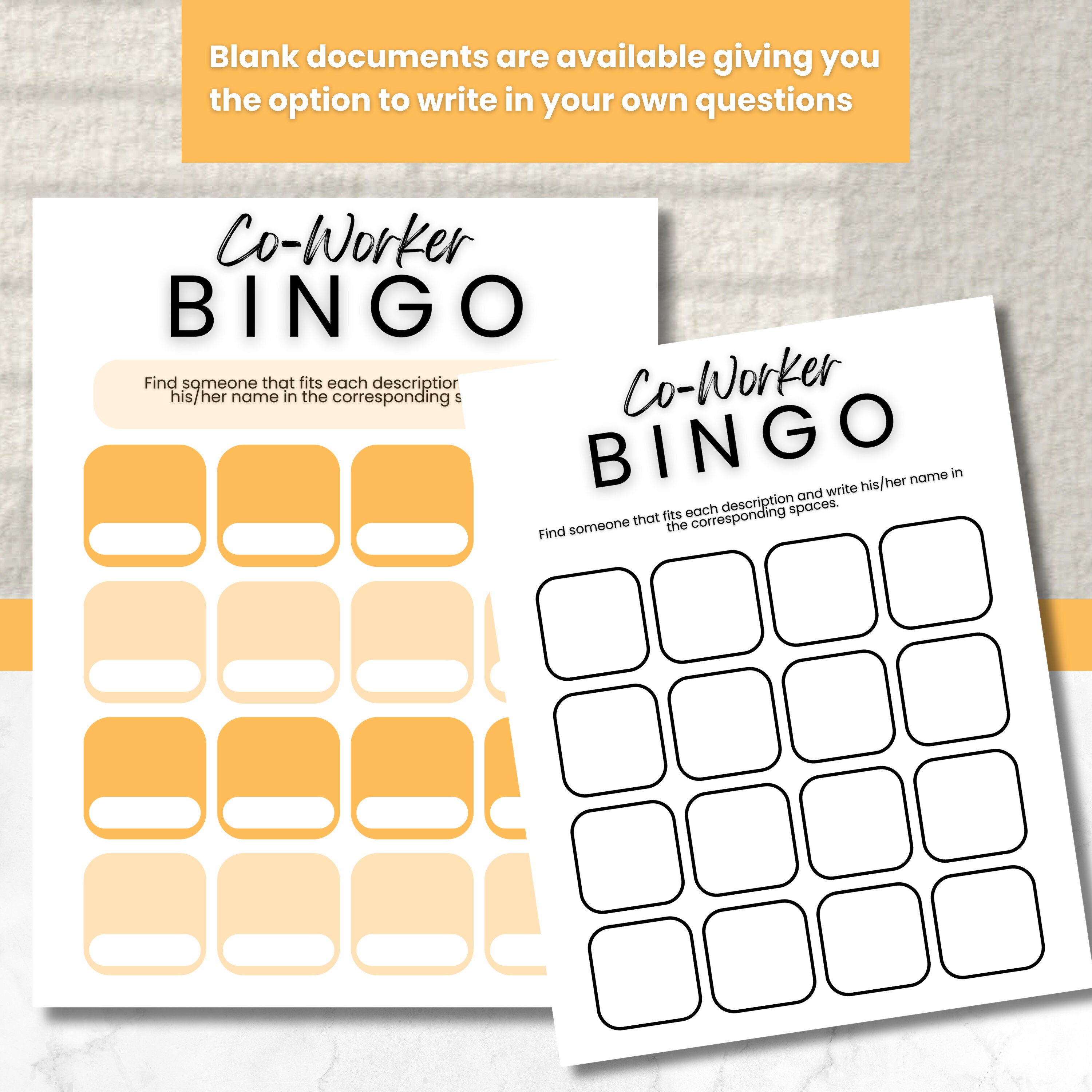 Employee Bingo Game | Get to Know Your Co-worker | Work Ice Breaker ...